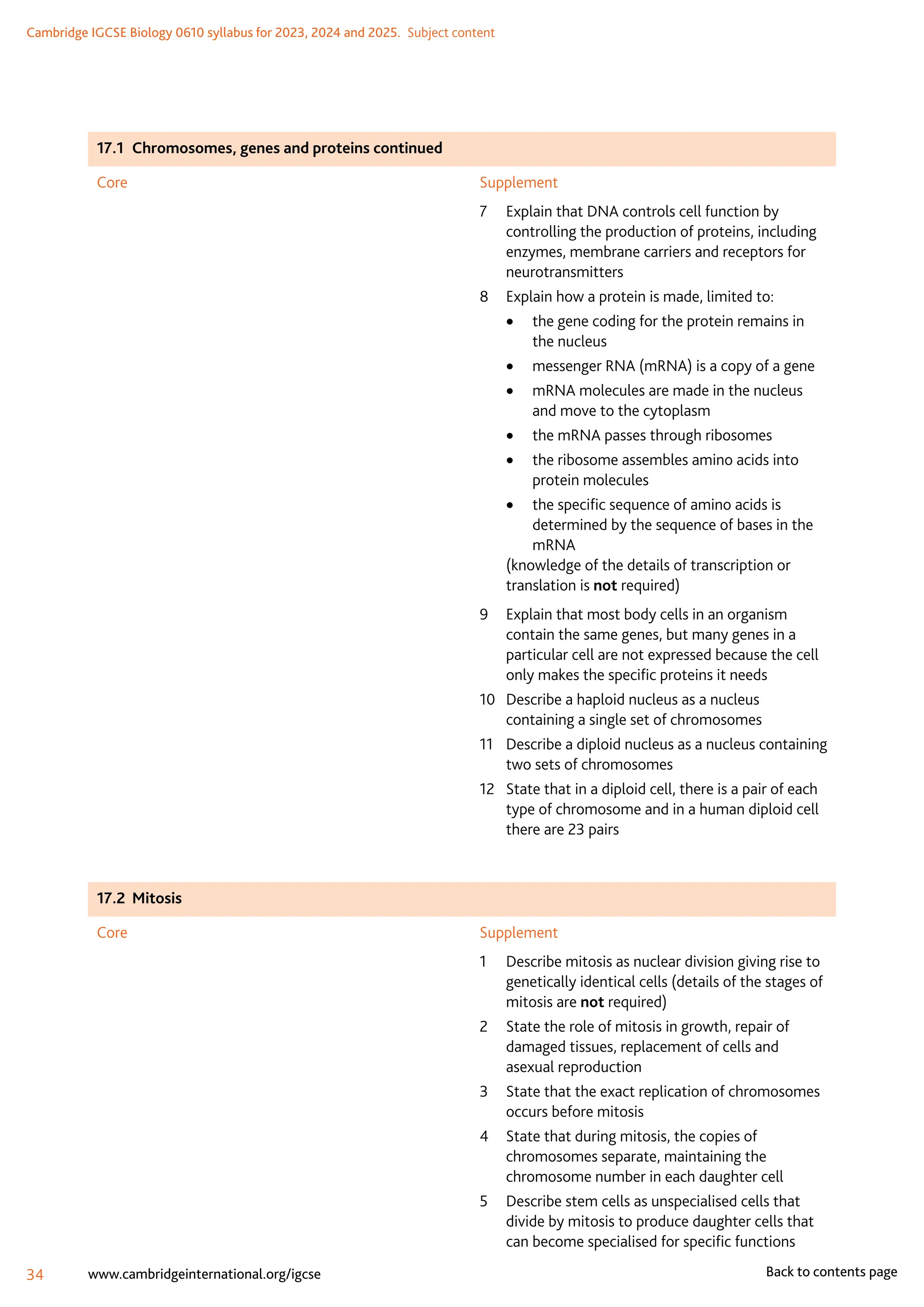 IGCSE Biology (0610) syllabus for the year 2023-2025 | PDF