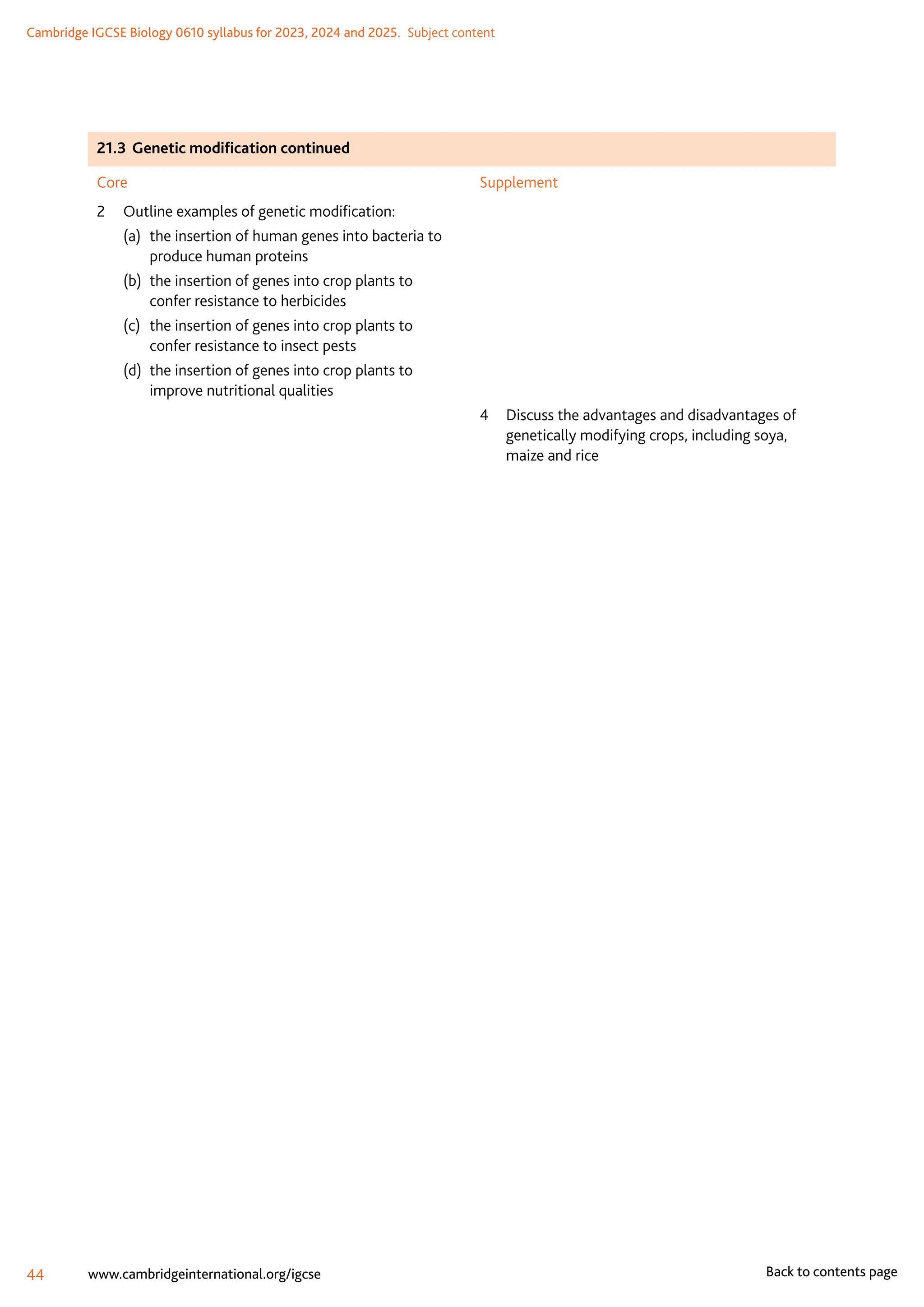 IGCSE Biology (0610) syllabus for the year 2023-2025 | PDF