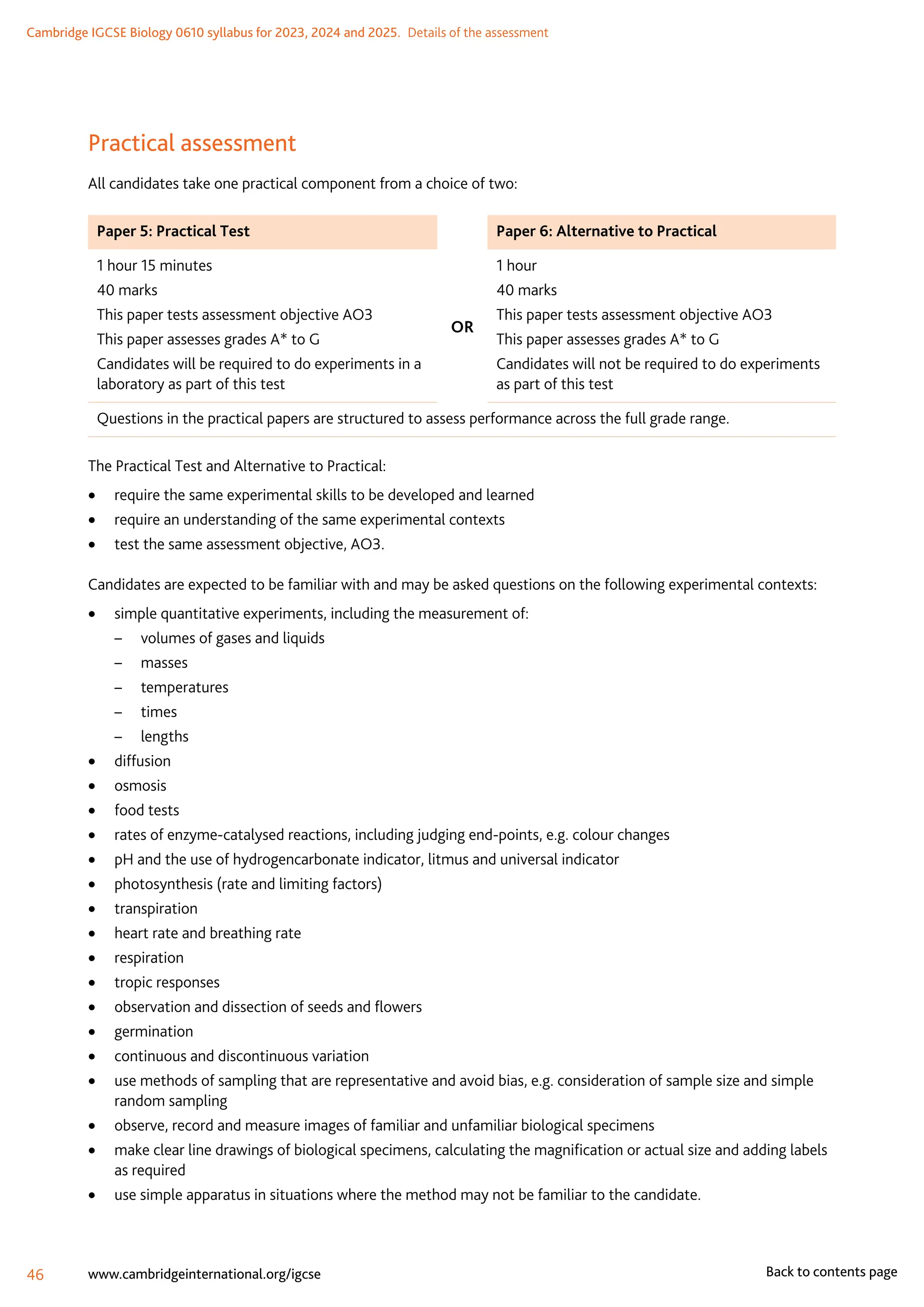 IGCSE Biology (0610) syllabus for the year 2023-2025 | PDF