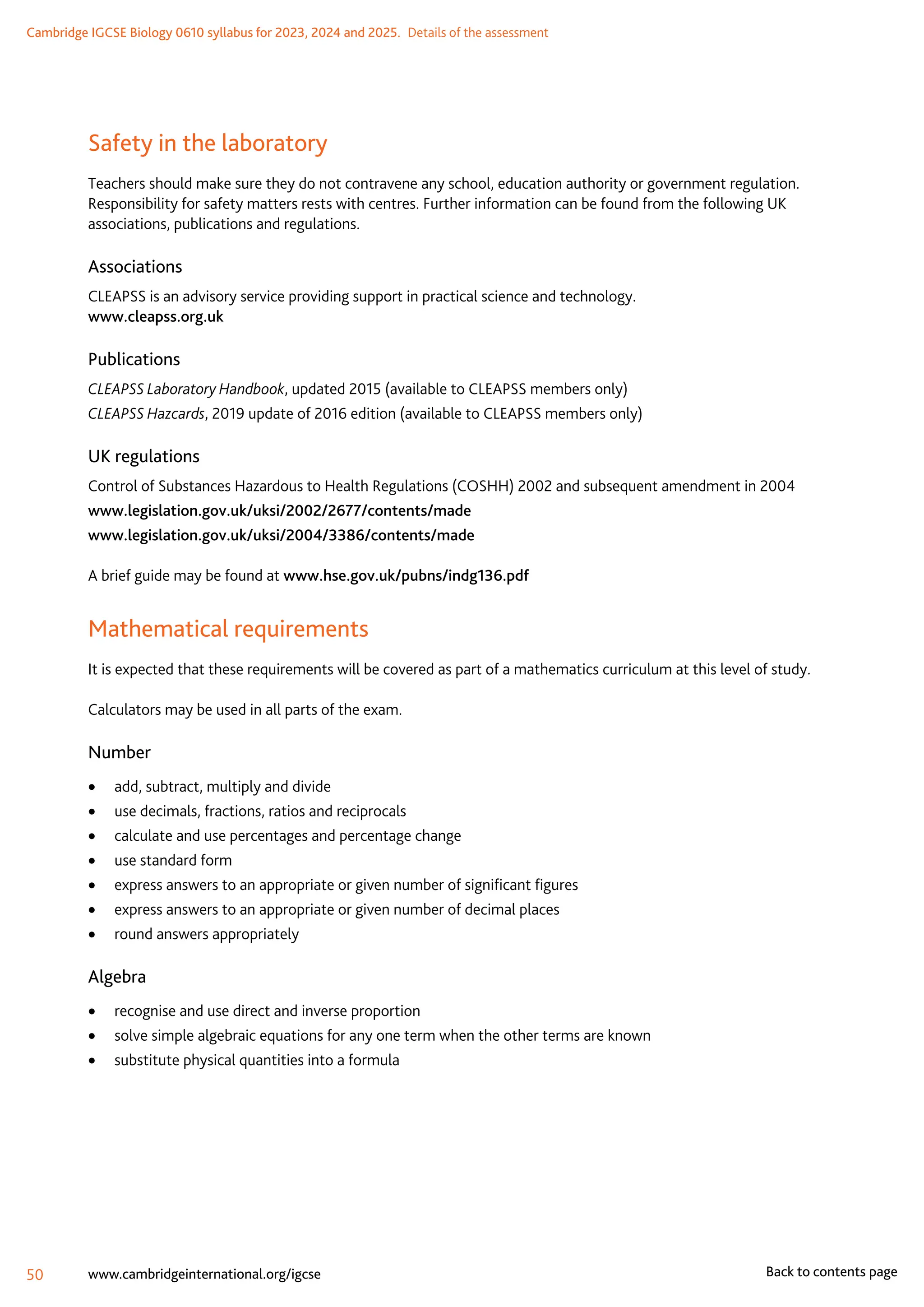 IGCSE Biology (0610) syllabus for the year 2023-2025 | PDF