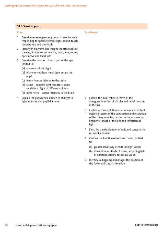 IGCSE Biology (0610) syllabus for the year 2023-2025 | PDF