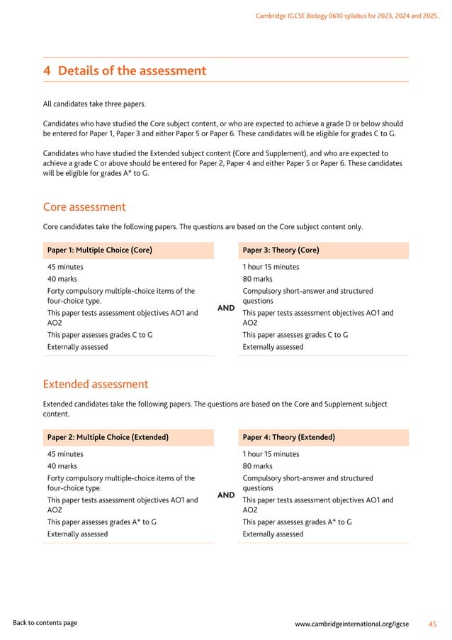 IGCSE Biology (0610) syllabus for the year 2023-2025 | PDF