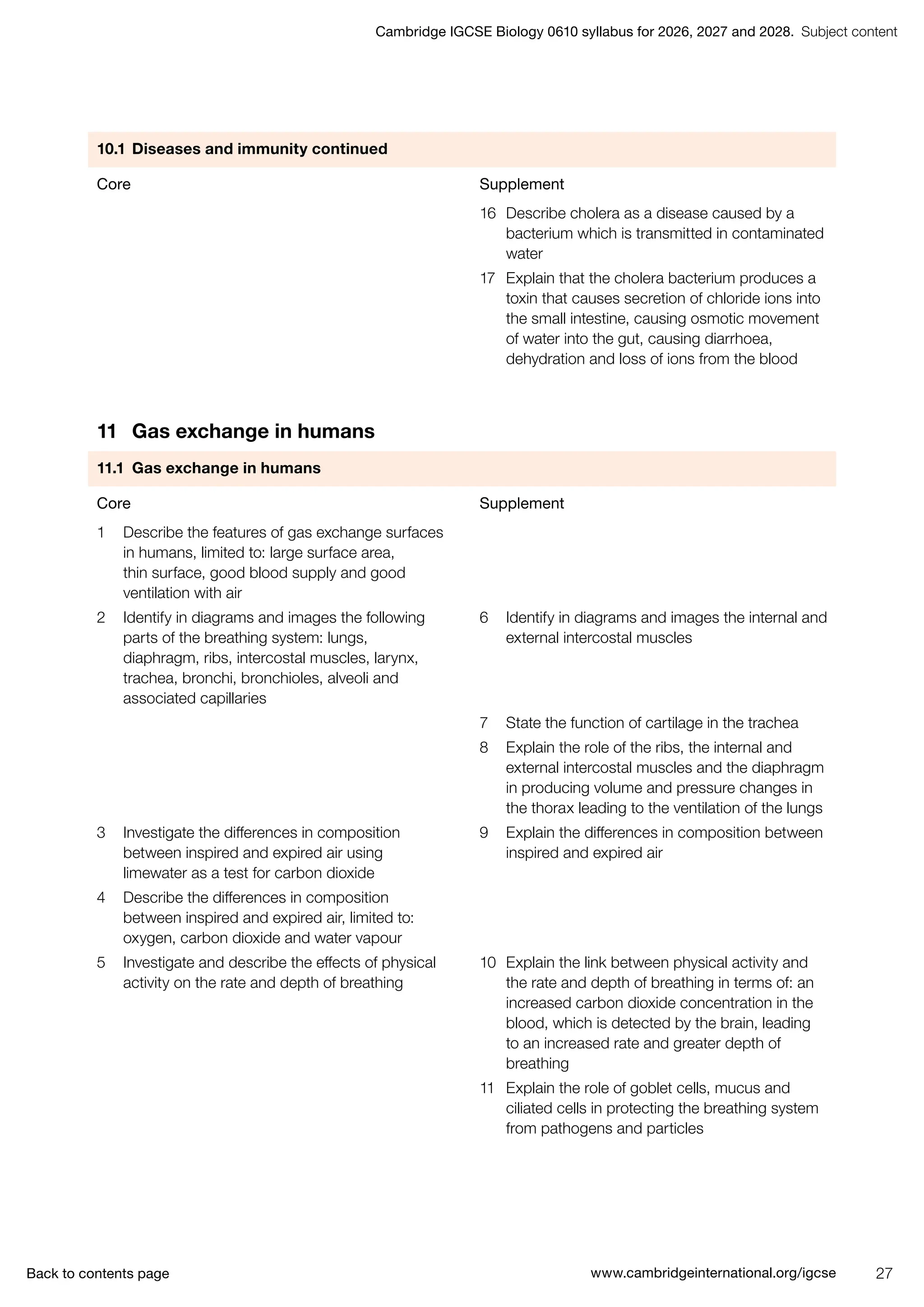 IGCSE Biology (0610) 2026-2028 syllabus. | PDF