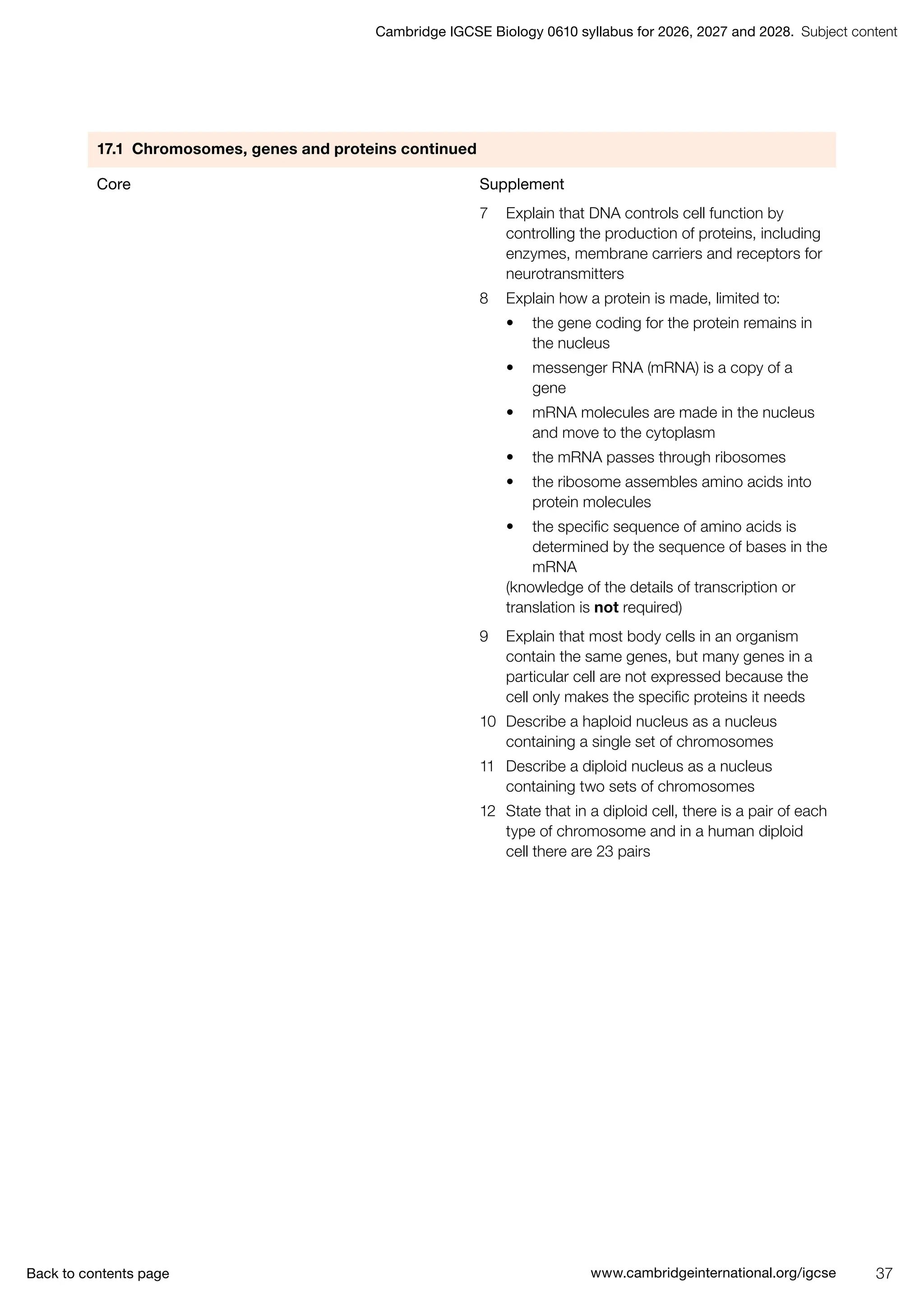 IGCSE Biology (0610) 2026-2028 syllabus. | PDF