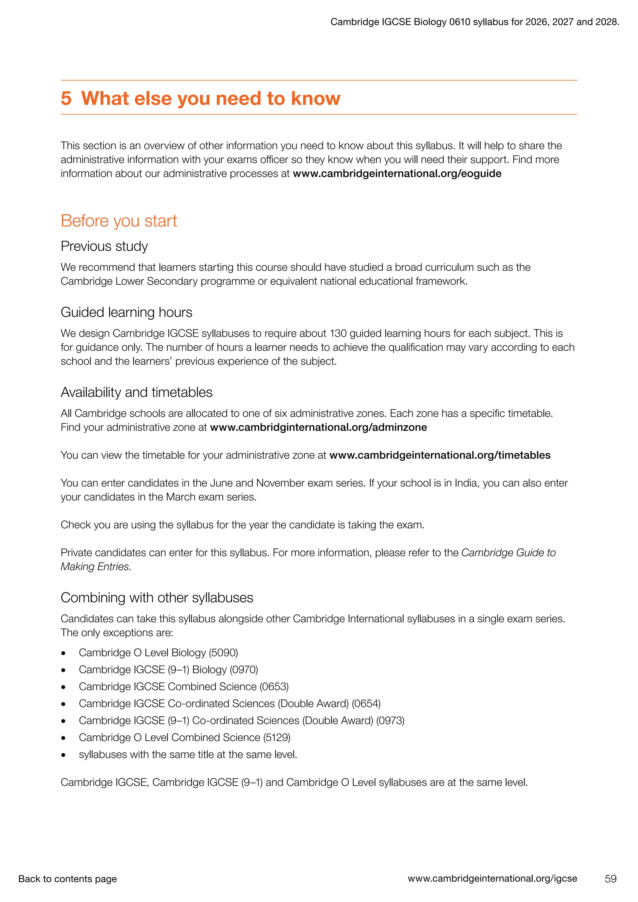 IGCSE Biology (0610) 2026-2028 syllabus. | PDF