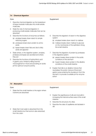 IGCSE Biology (0610) 2026-2028 syllabus. | PDF