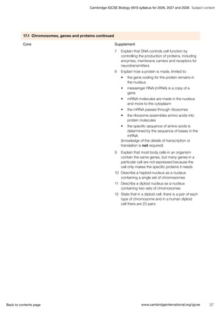 IGCSE Biology (0610) 2026-2028 syllabus. | PDF