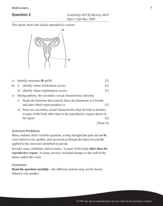 Igcse biology model answers | PDF