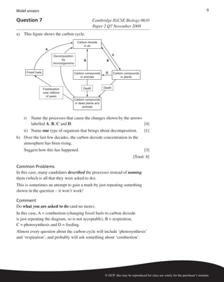 Igcse biology model answers | PDF