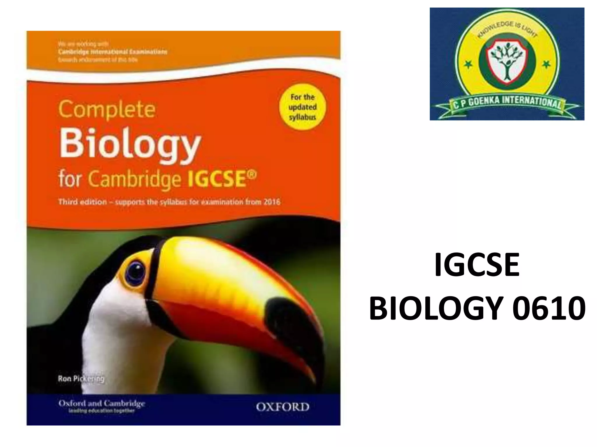 Igcse bio orientation ppt | PPTX