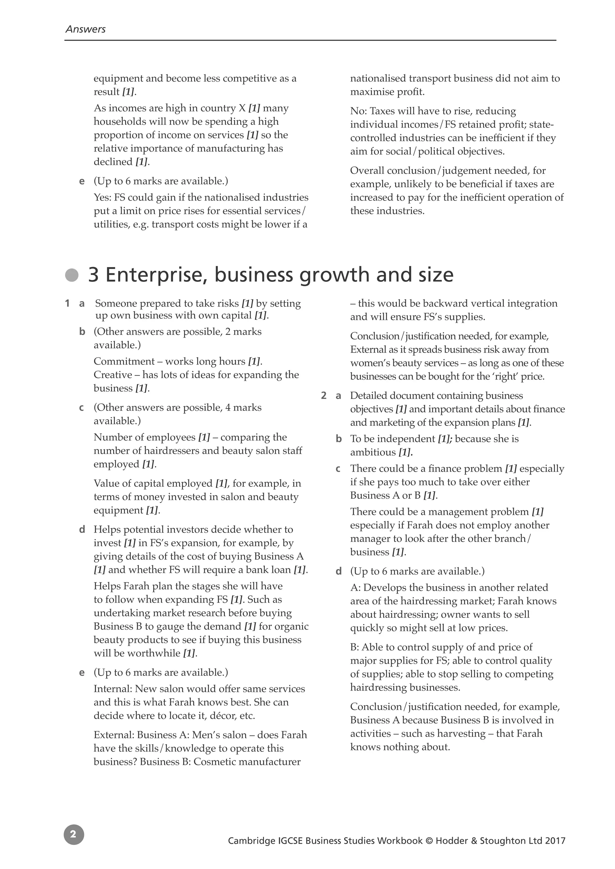 Igcse business wb_answers | PDF