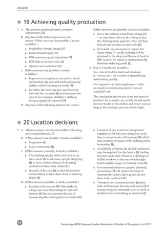 Igcse business wb_answers | PDF
