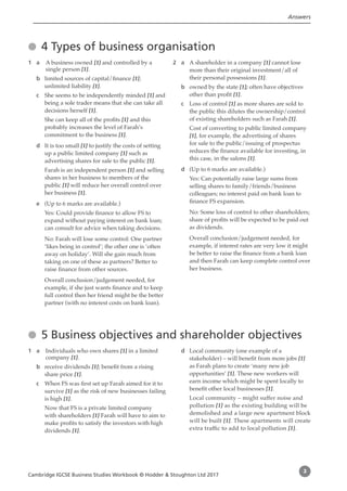 Igcse business wb_answers | PDF