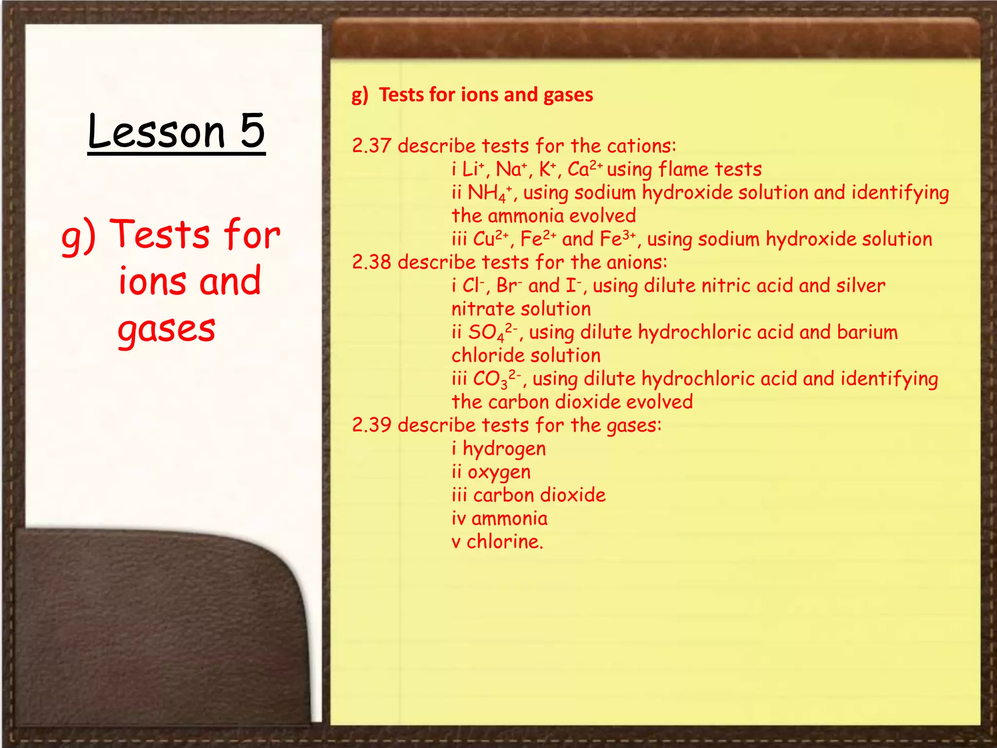 iGCSE Chemistry Section 2 Lesson 5.ppt