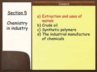 iGCSE Chemistry Section 5 Lesson 1 powerpoint | PPT