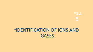 IGCSE Chemistry unit 12 - experimental design | PPTX