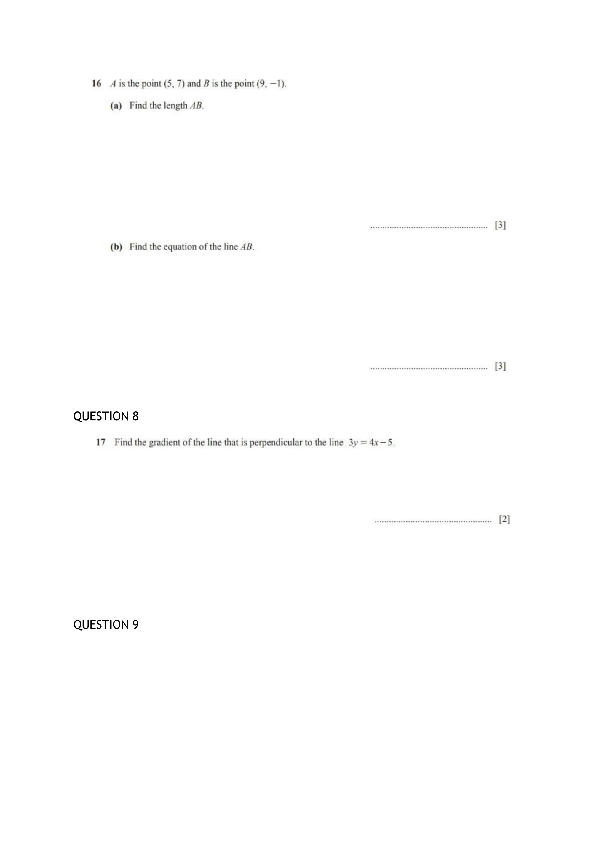 IGCSE COORDINATE GEOMETRY PRACTICE QUESTIONS .pdf