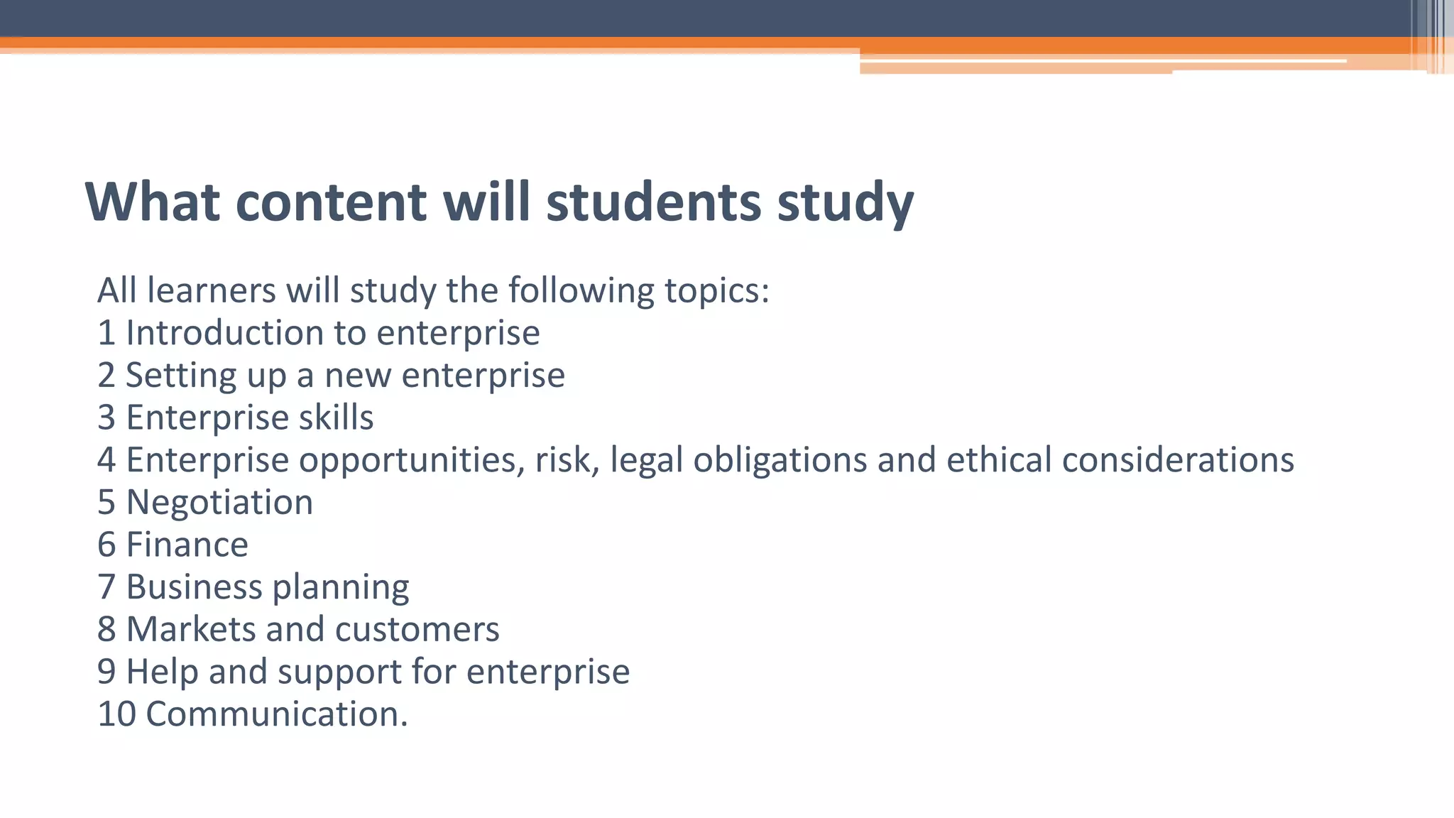Igcse Enterprise Cambridge International Examination Pptx