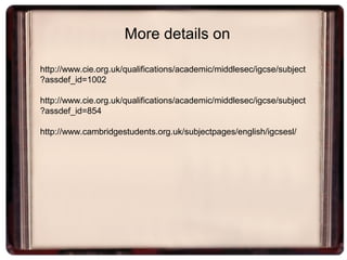 Igcse esl syllabus aims and objectives | PPT
