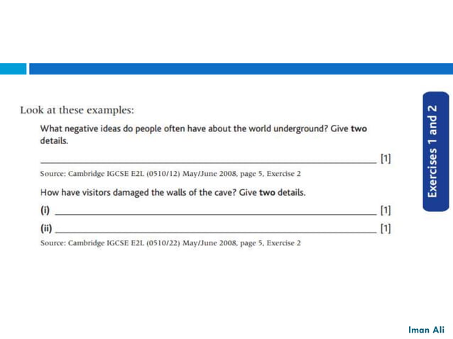 IGCSE ESL (Comprehension) Guide | PPTX