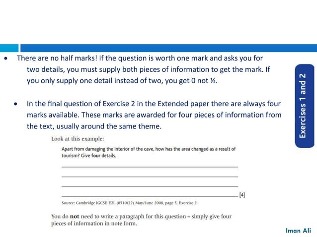 IGCSE ESL (Comprehension) Guide | PPTX