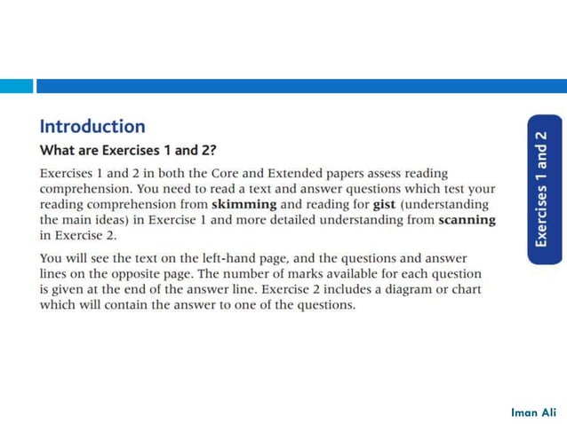 IGCSE ESL (Comprehension) Guide | PPTX