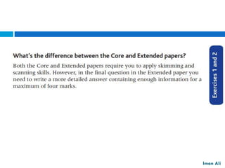 IGCSE ESL (Comprehension) Guide | PPTX