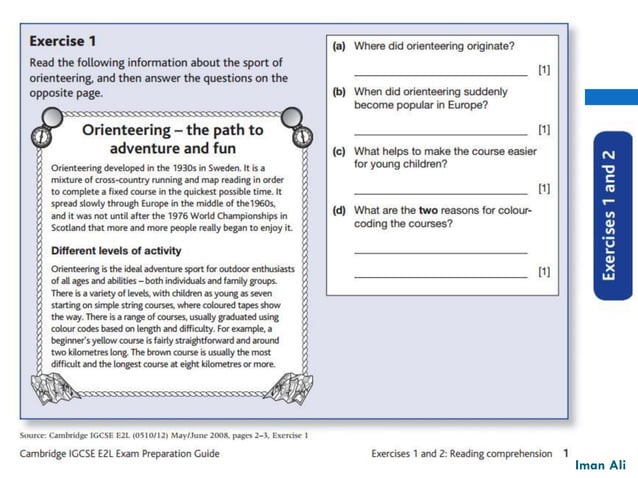 Igcse Esl Comprehension Guide Pptx