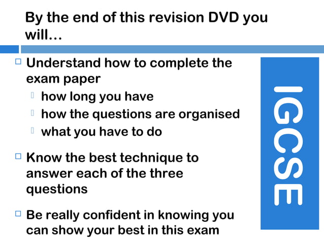 IGCSE Extended Sample | PPT | Screenwriting | Content Production