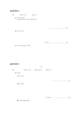IGCSE FUNCTIONS PRACTICE QUESTION PAPERS.pdf