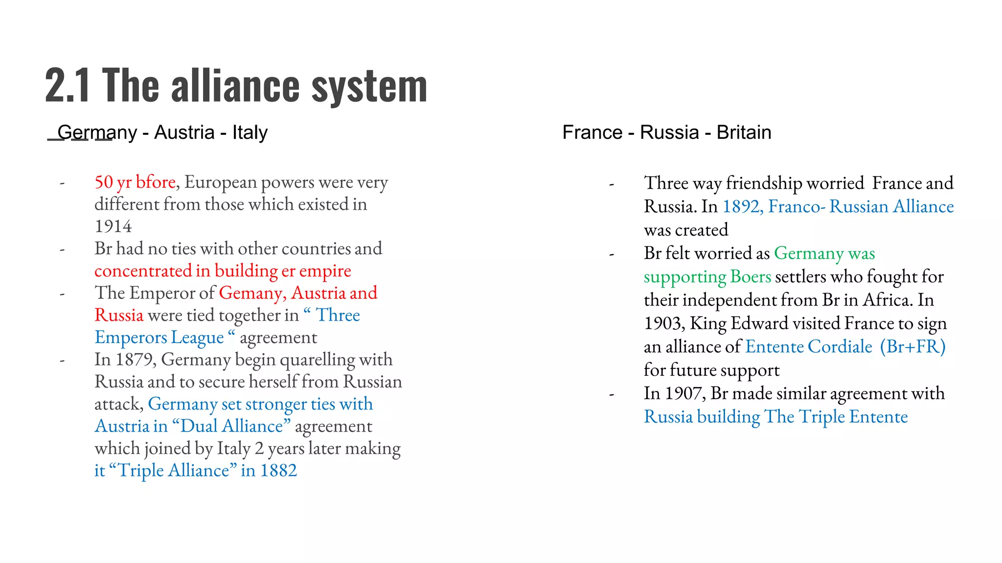 Igcse history (0470) depth study part 1 the first world war 1914 1918 ...