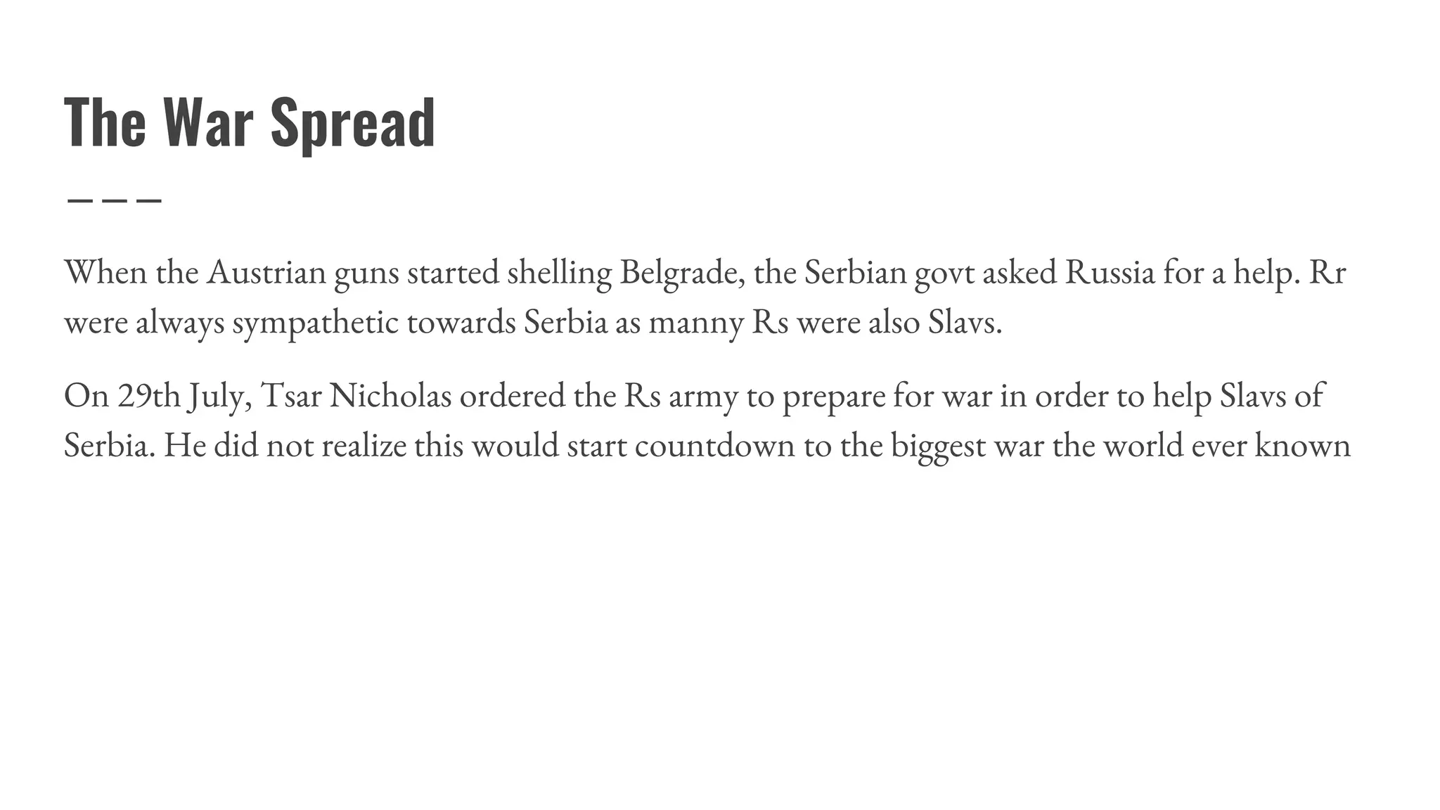 Igcse history (0470) depth study part 1 the first world war 1914 1918 ...