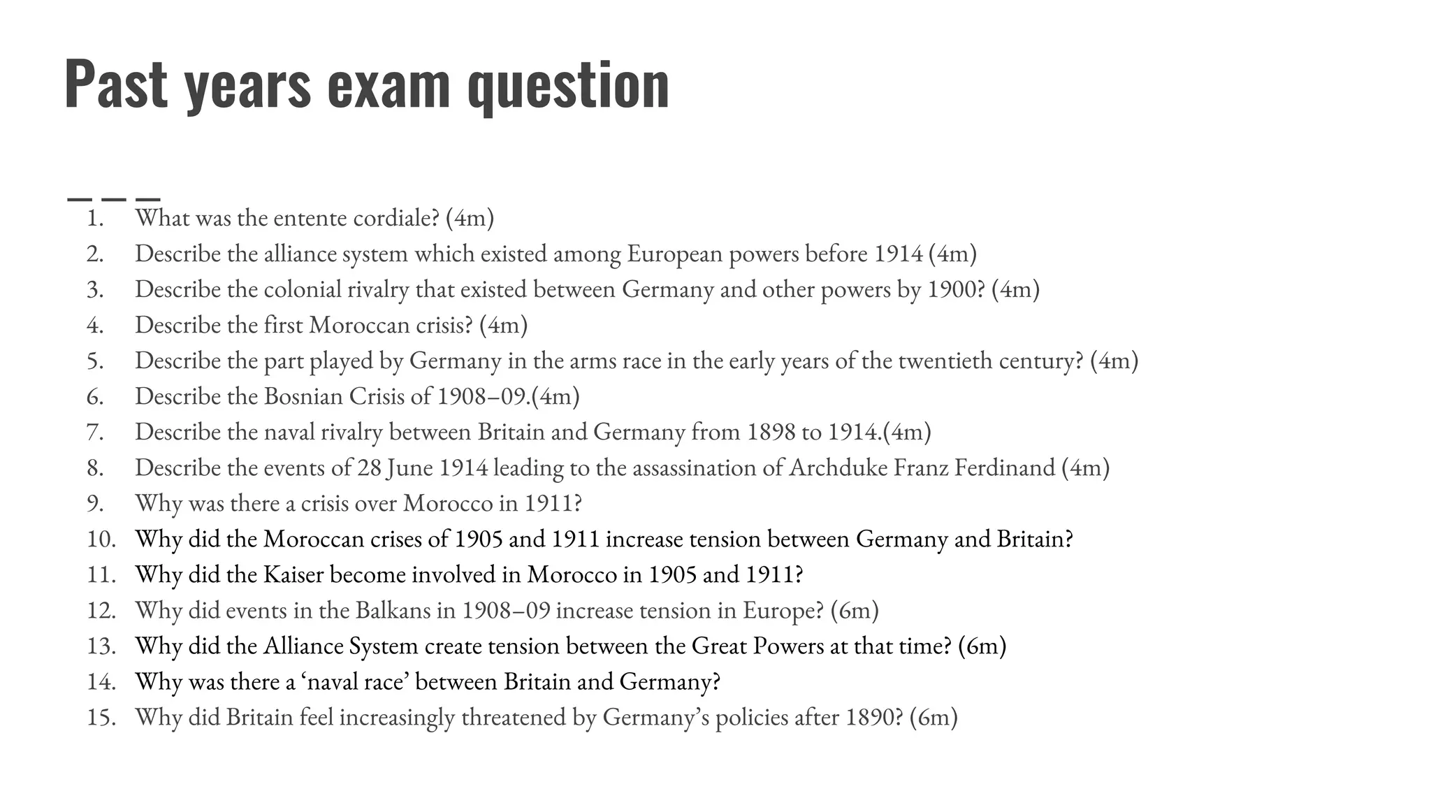 Igcse history (0470) depth study part 1 the first world war 1914 1918 ...