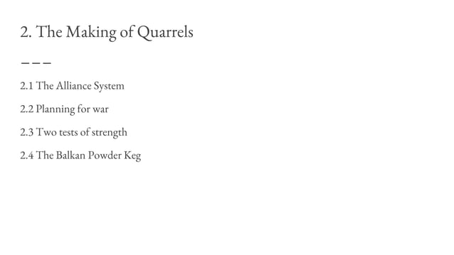 Igcse history (0470) depth study part 1 the first world war 1914 1918 ...