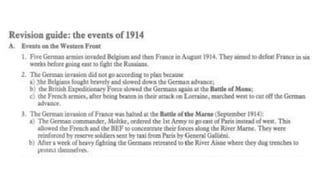 Igcse history (0470) depth study part 1 the first world war 1914 1918 ...