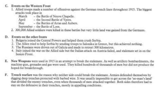 Igcse history (0470) depth study part 1 the first world war 1914 1918 ...