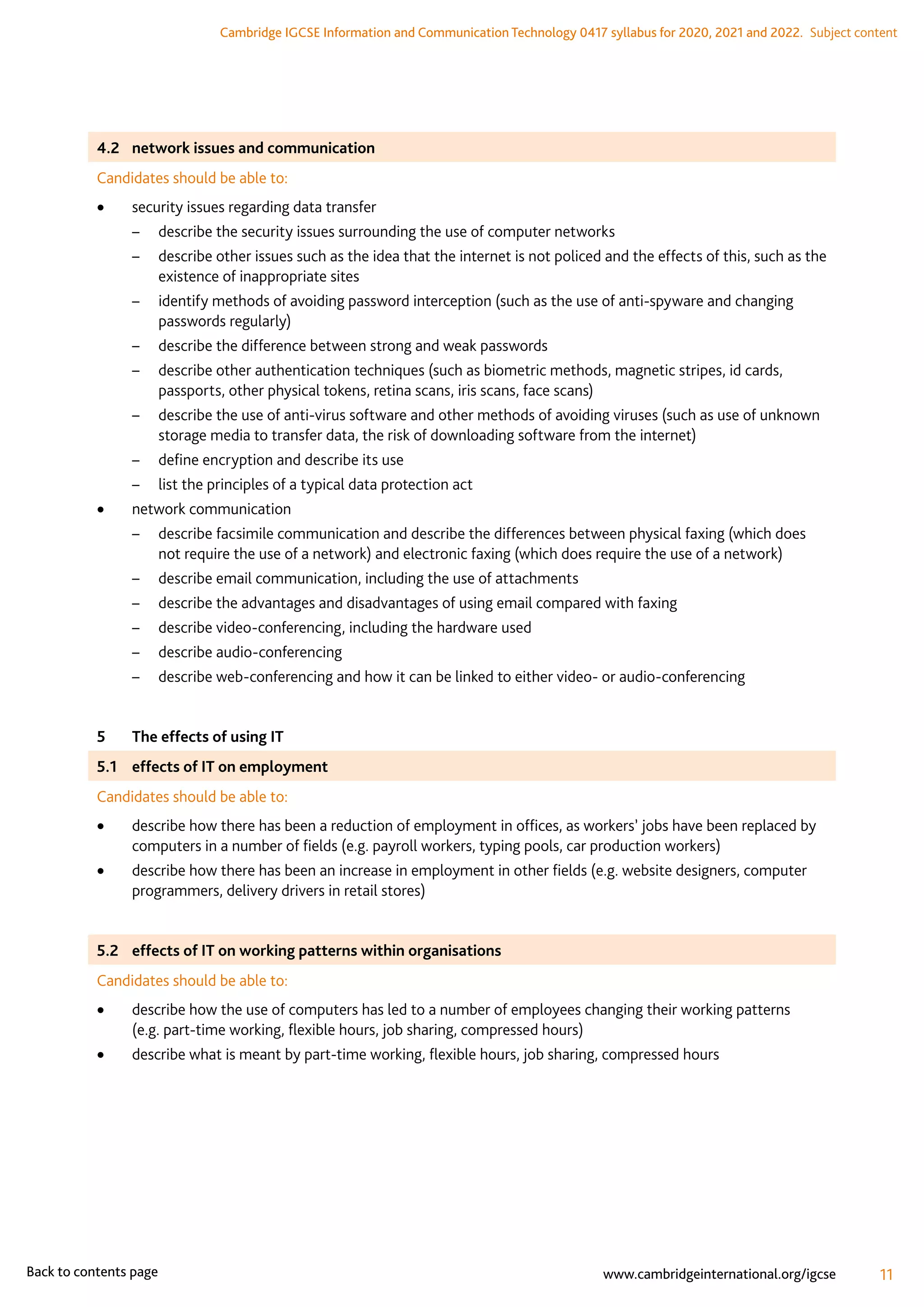 Igcse ict syllabus | PDF