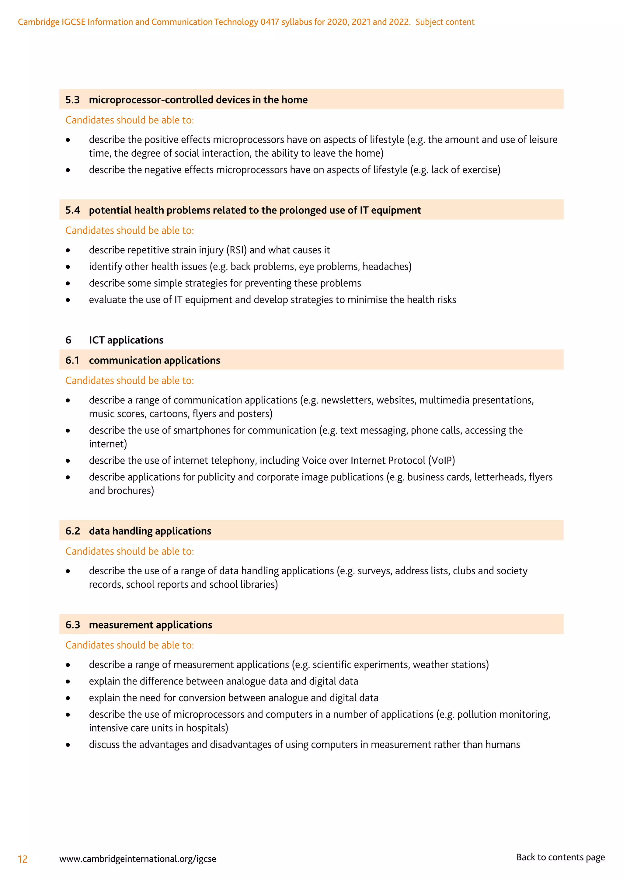 Igcse ict syllabus | PDF