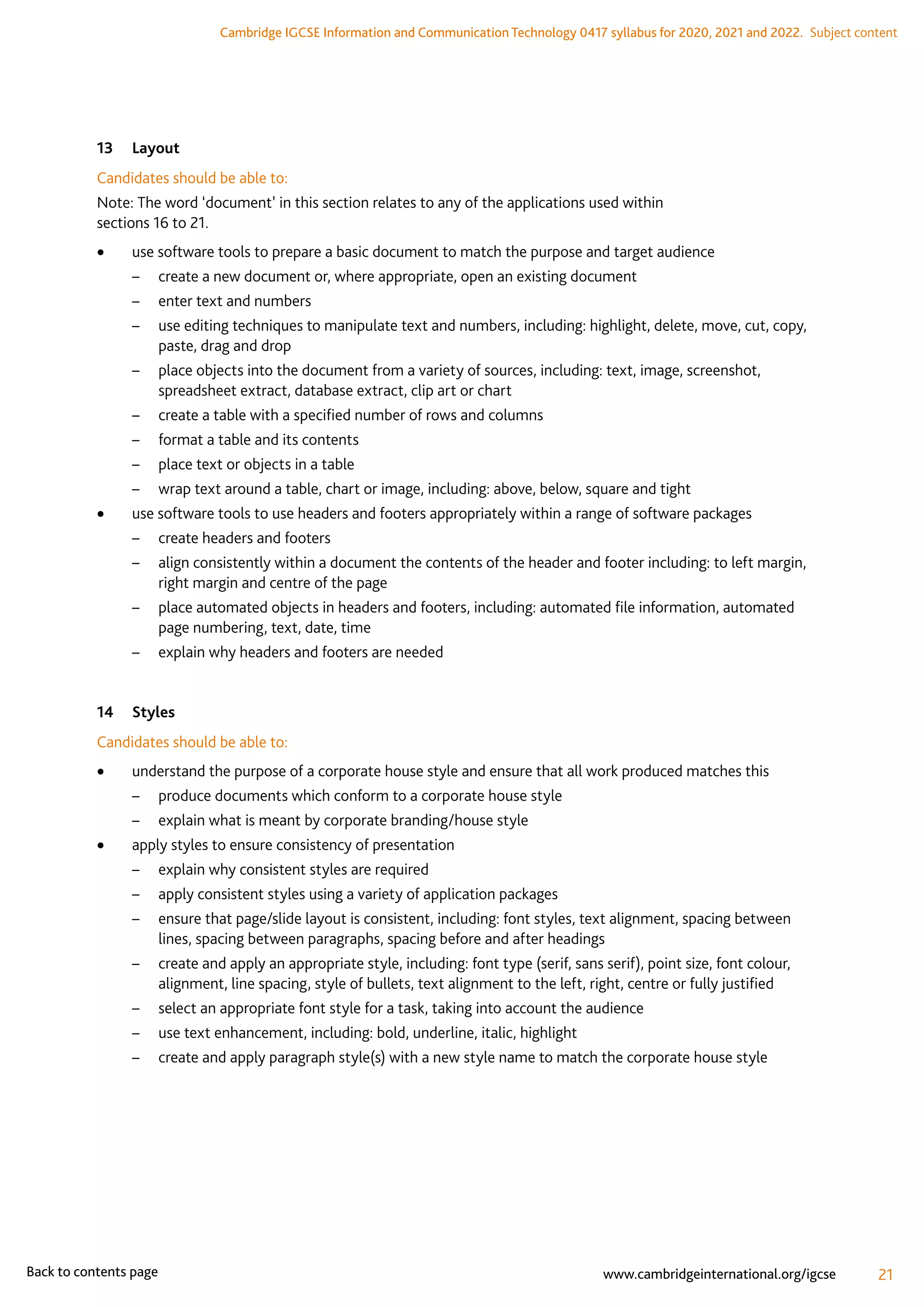 Igcse ict syllabus | PDF