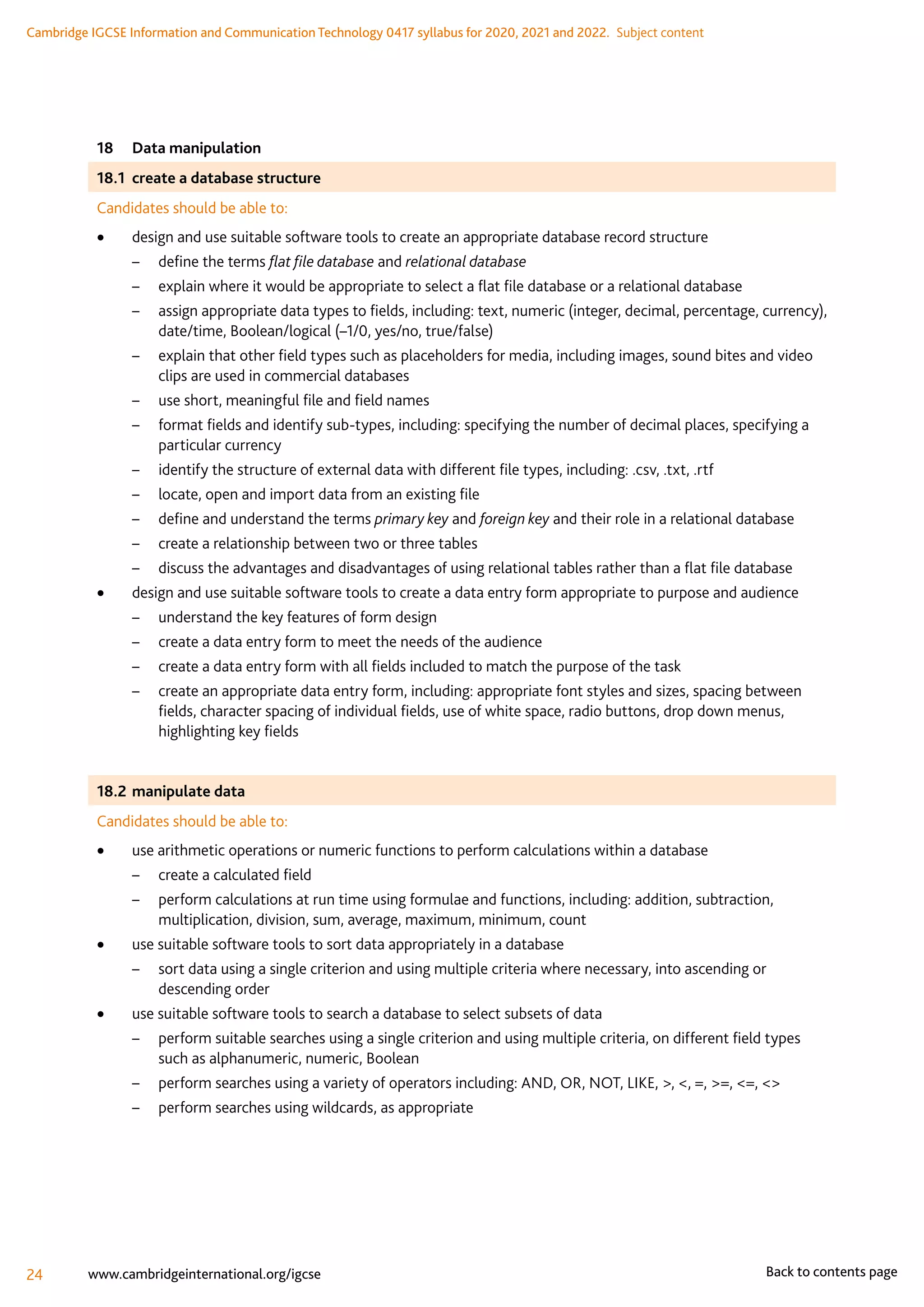 Igcse ict syllabus | PDF