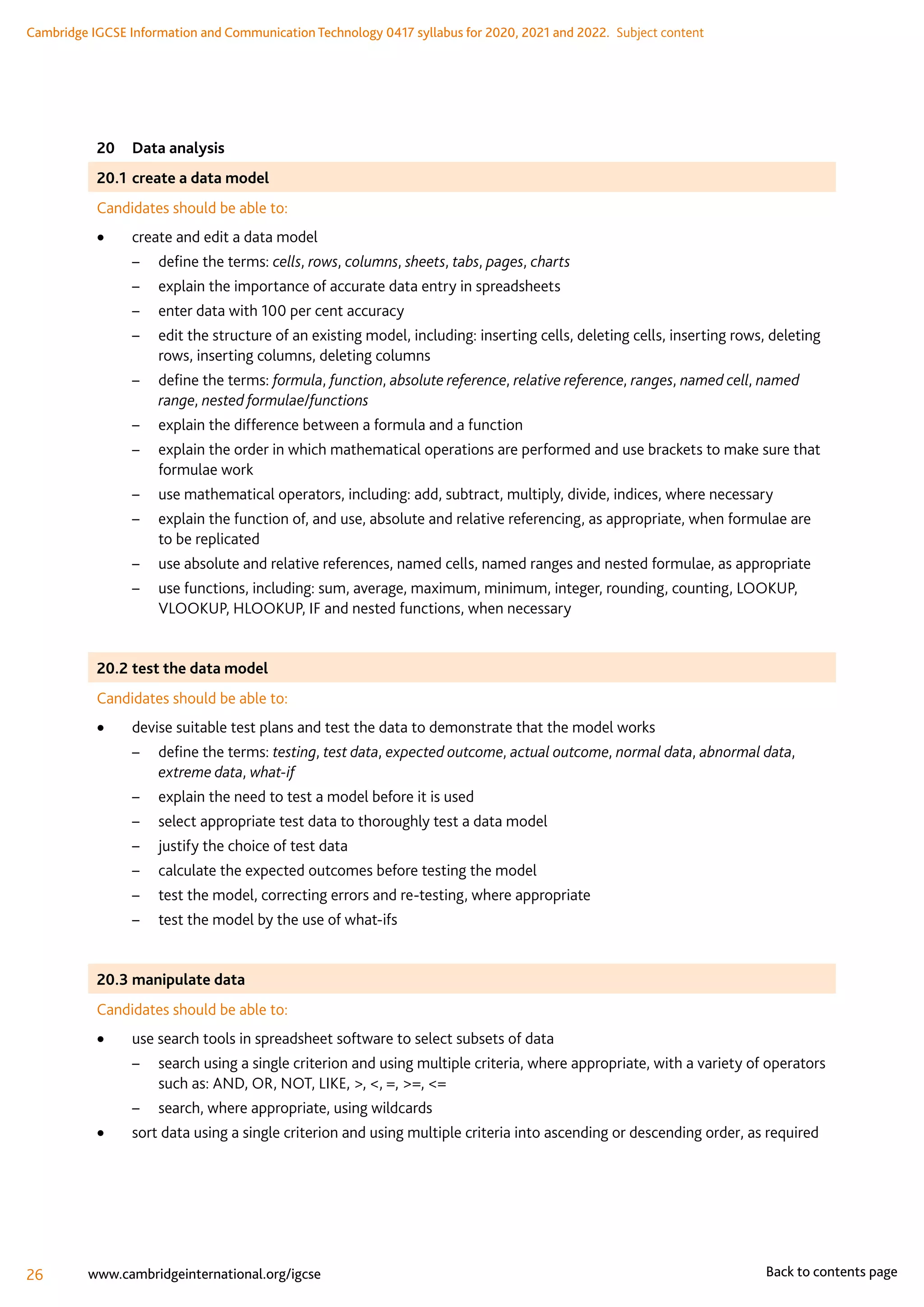 Igcse ict syllabus | PDF