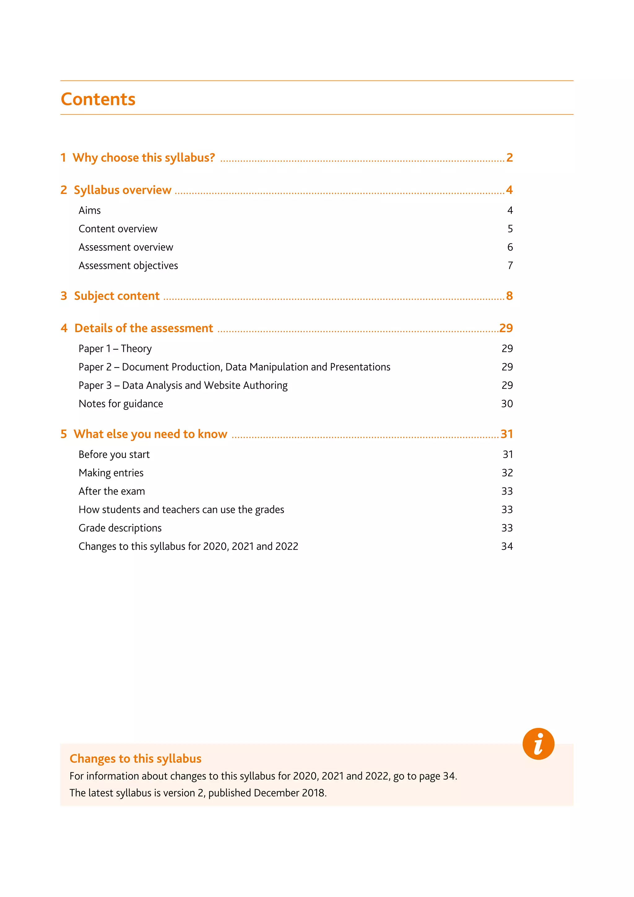 Igcse ict syllabus | PDF