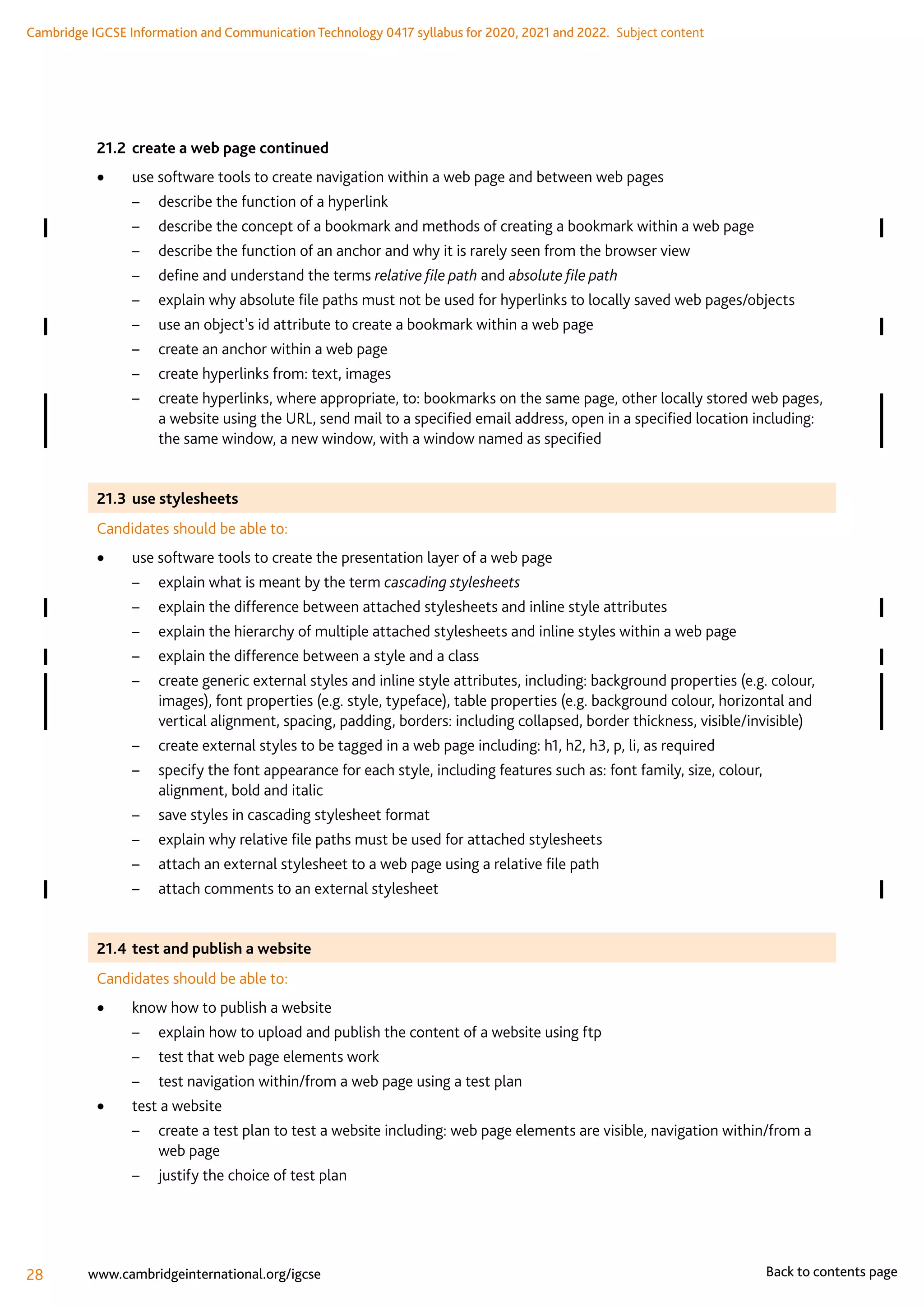 Igcse ict syllabus | PDF