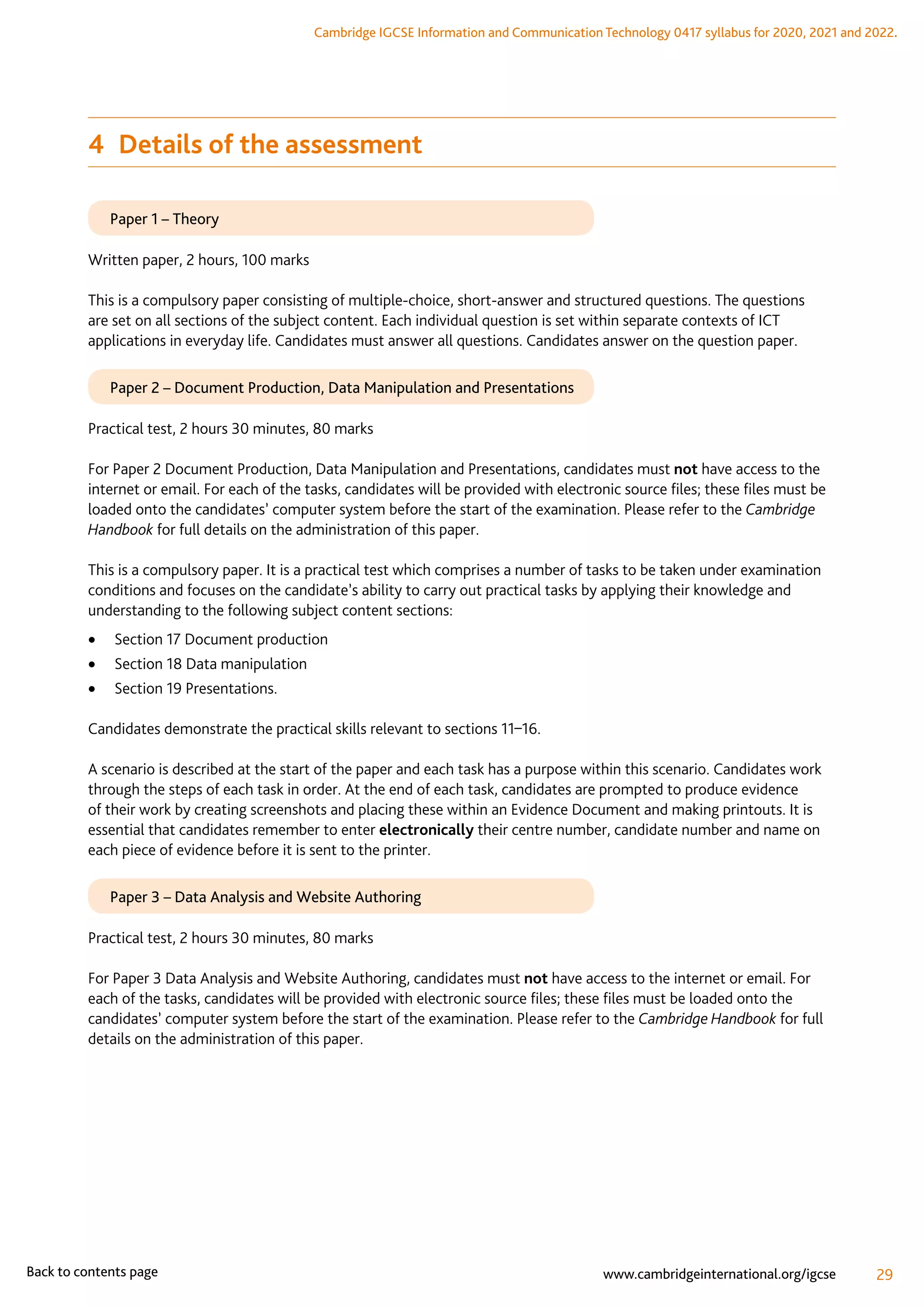 Igcse ict syllabus | PDF