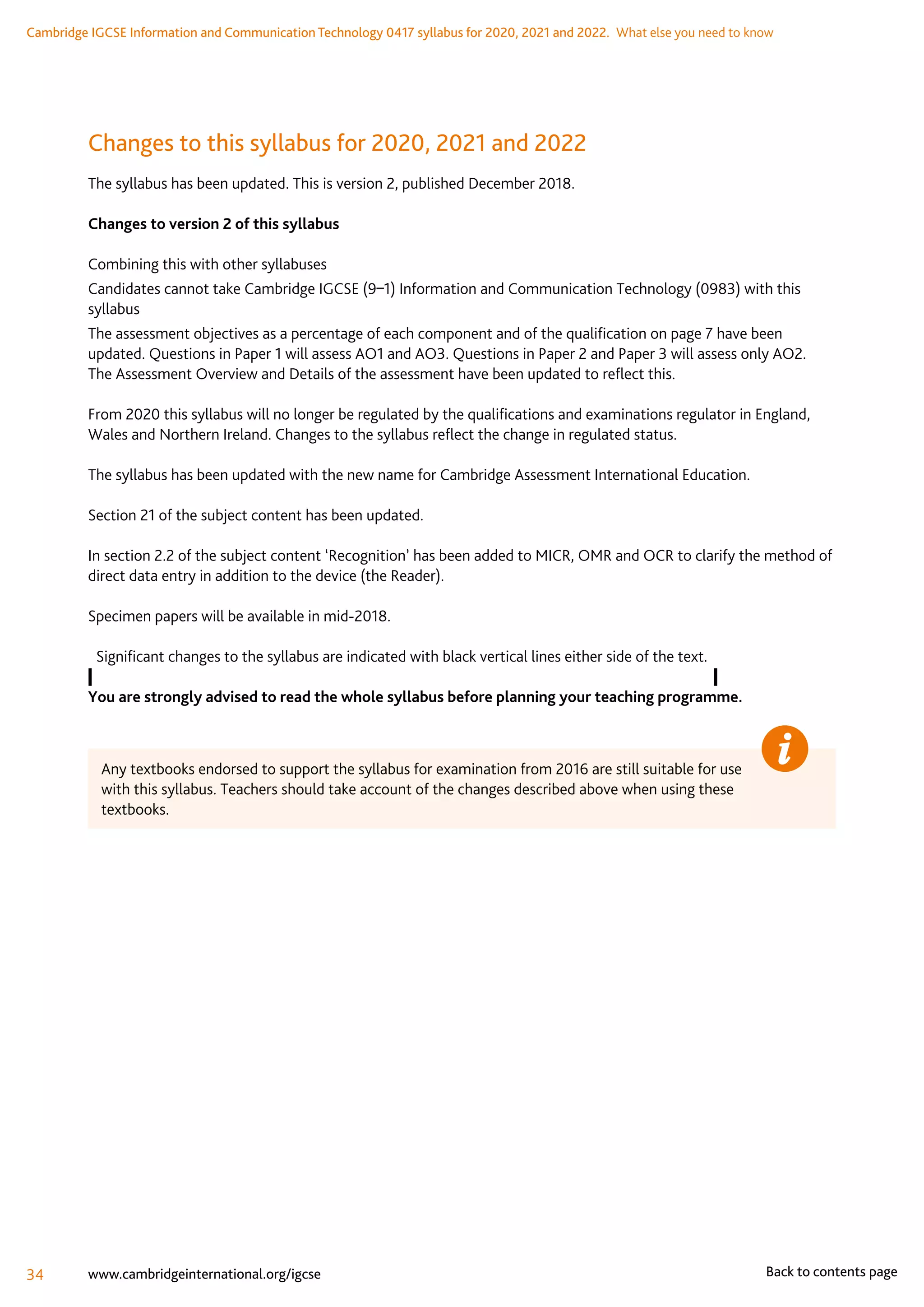 Igcse ict syllabus | PDF