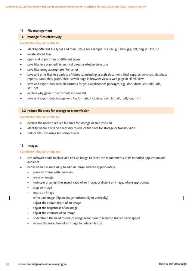 Igcse ict syllabus | PDF | Computing | Technology & Computing