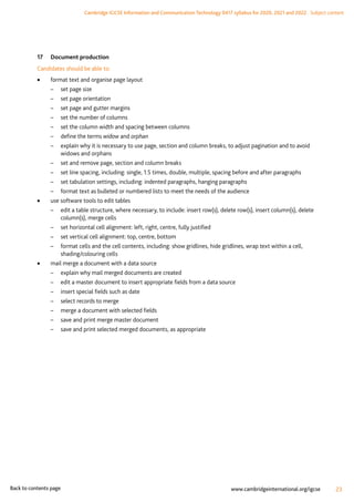 Igcse ict syllabus | PDF