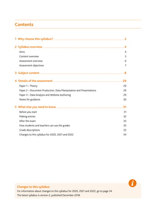 Igcse ict syllabus | PDF