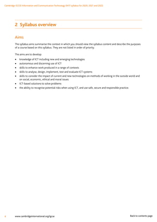 Igcse ict syllabus | PDF