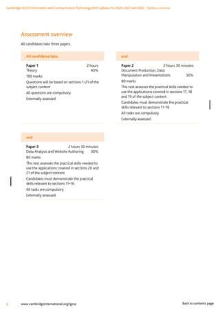 Igcse ict syllabus | PDF